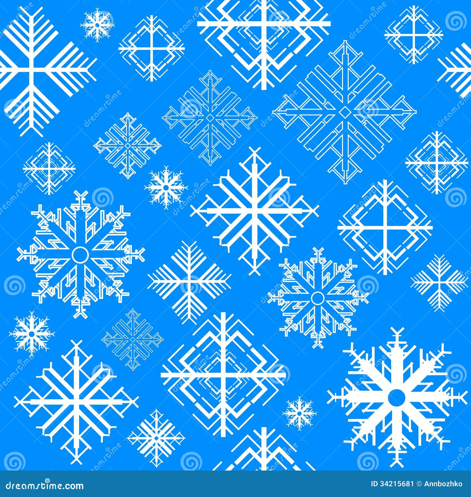 Seamless Pattern with Snowflake Stock Vector - Illustration of ...