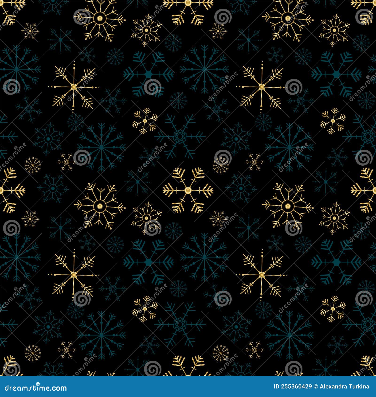 Seamless Pattern with Snowflakes. Christmas Print, Flat Vector ...