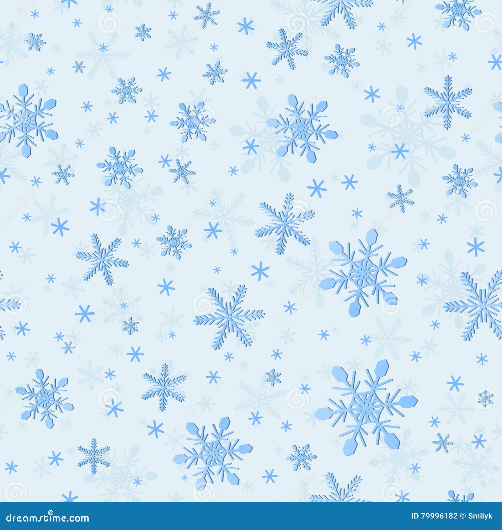 Seamless Pattern of Snowflakes for Wrapping. Stock Vector ...