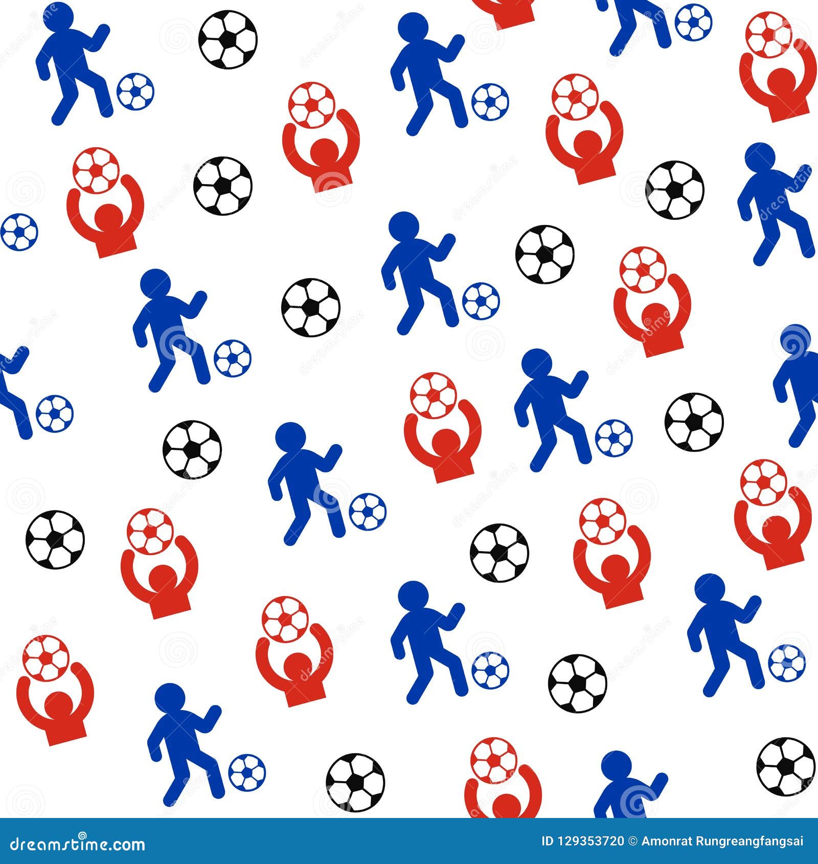 Seamless Pattern Soccer Theme, for Use As Background or Wallpaper and ...