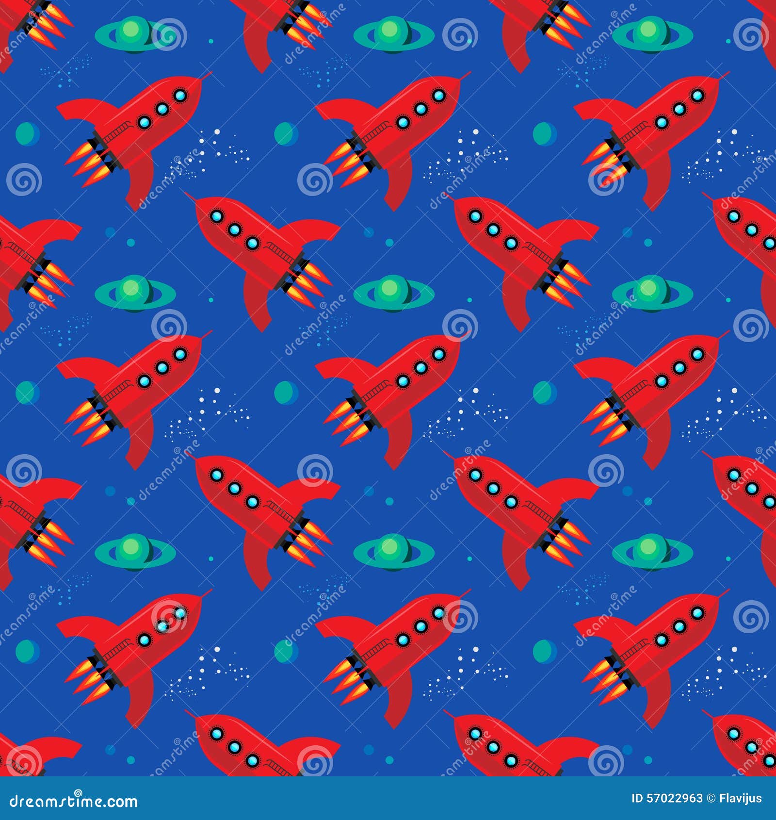 Seamless Pattern, Space Theme Stock Vector - Illustration of science ...