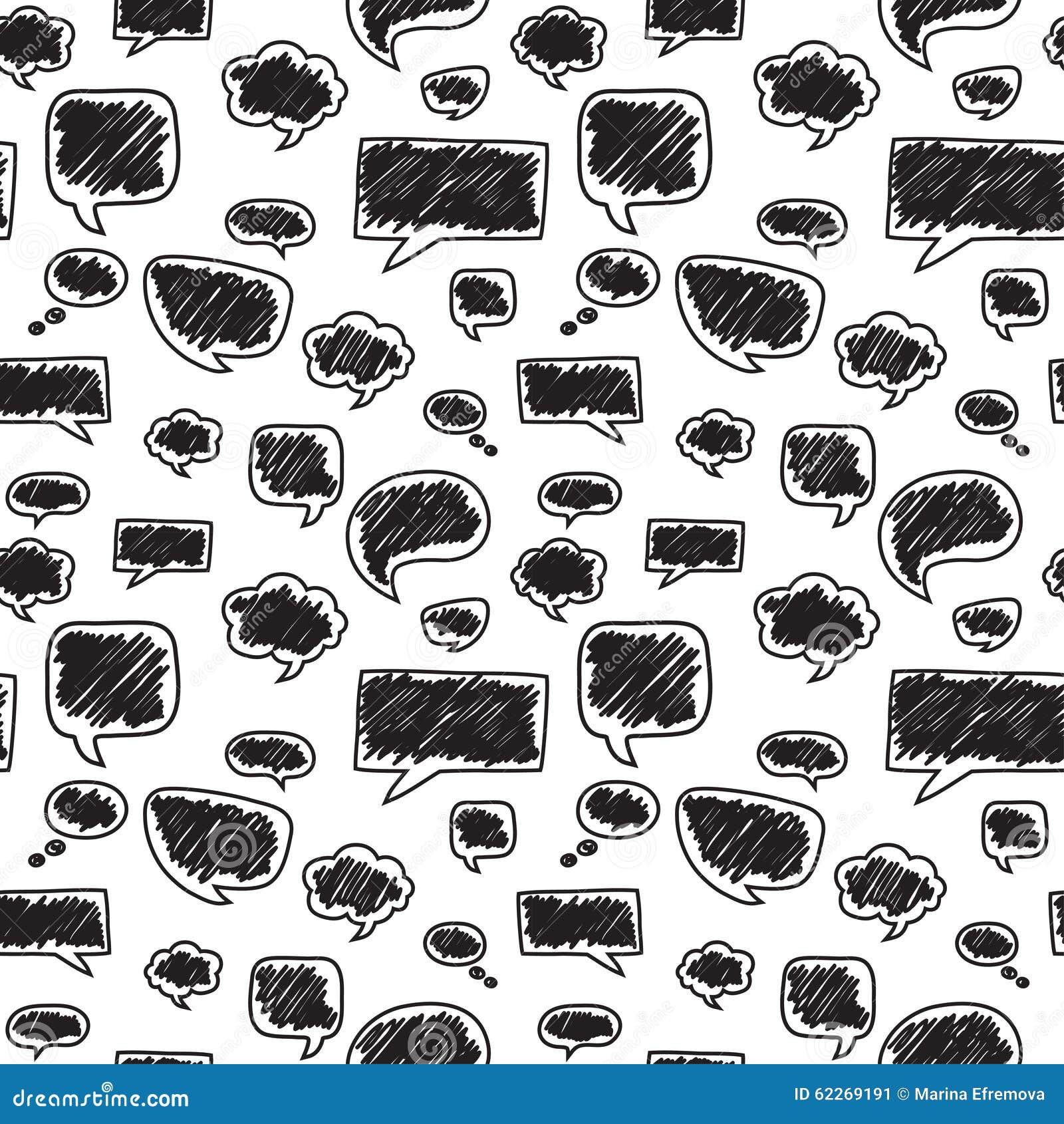 Seamless Pattern with Speech Bubbles. Stock Vector - Illustration of ...
