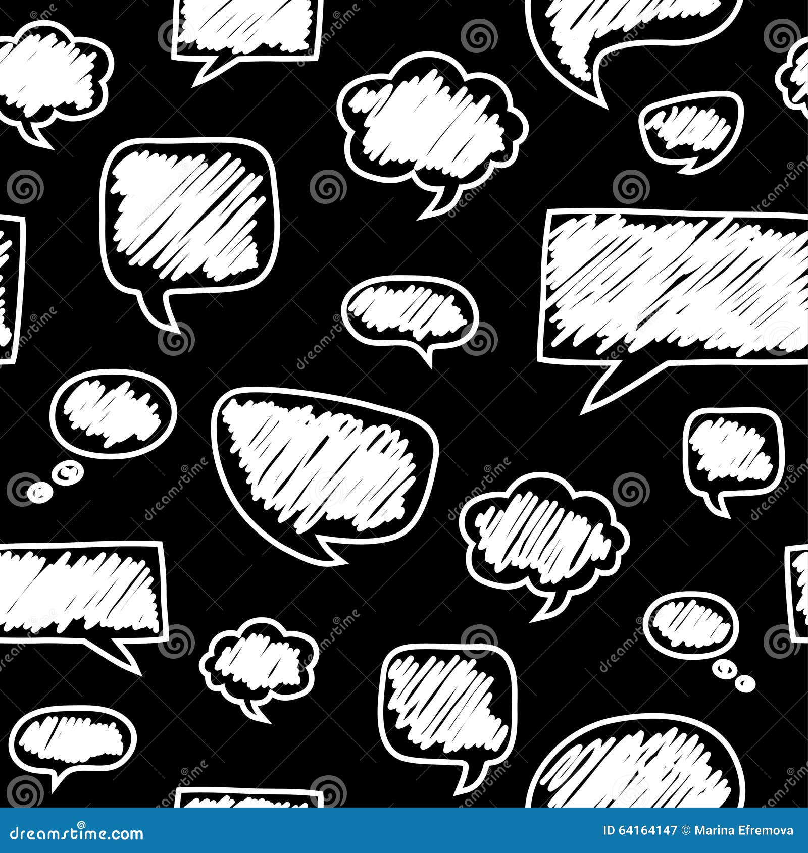 Seamless Pattern with Speech Bubbles Stock Vector - Illustration of ...