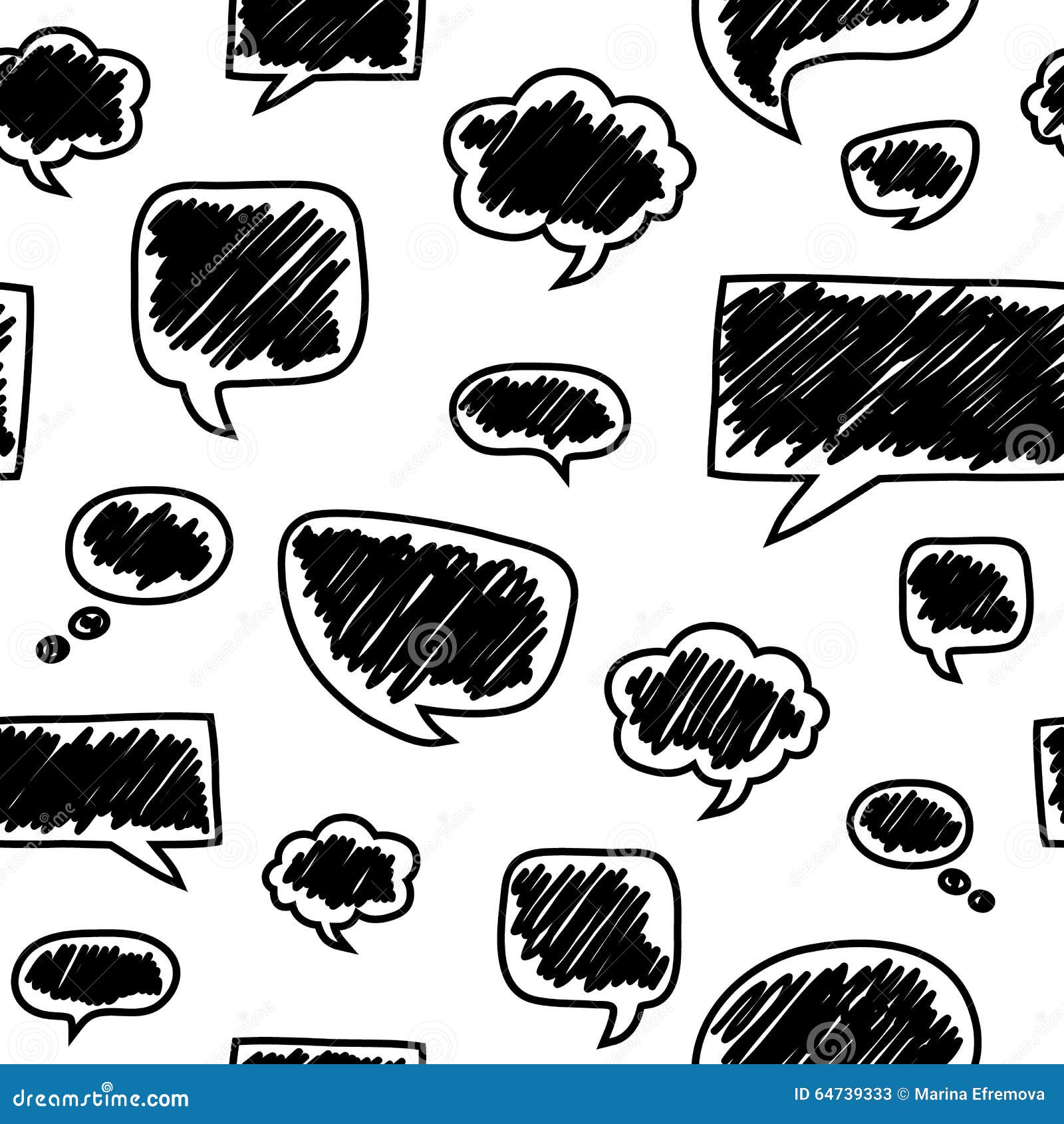 Seamless Pattern with Speech Bubbles. Stock Vector - Illustration of ...