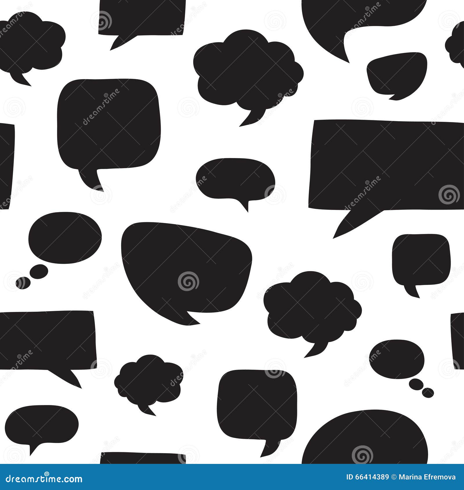 Seamless Pattern with Speech Bubbles. Stock Vector - Illustration of ...