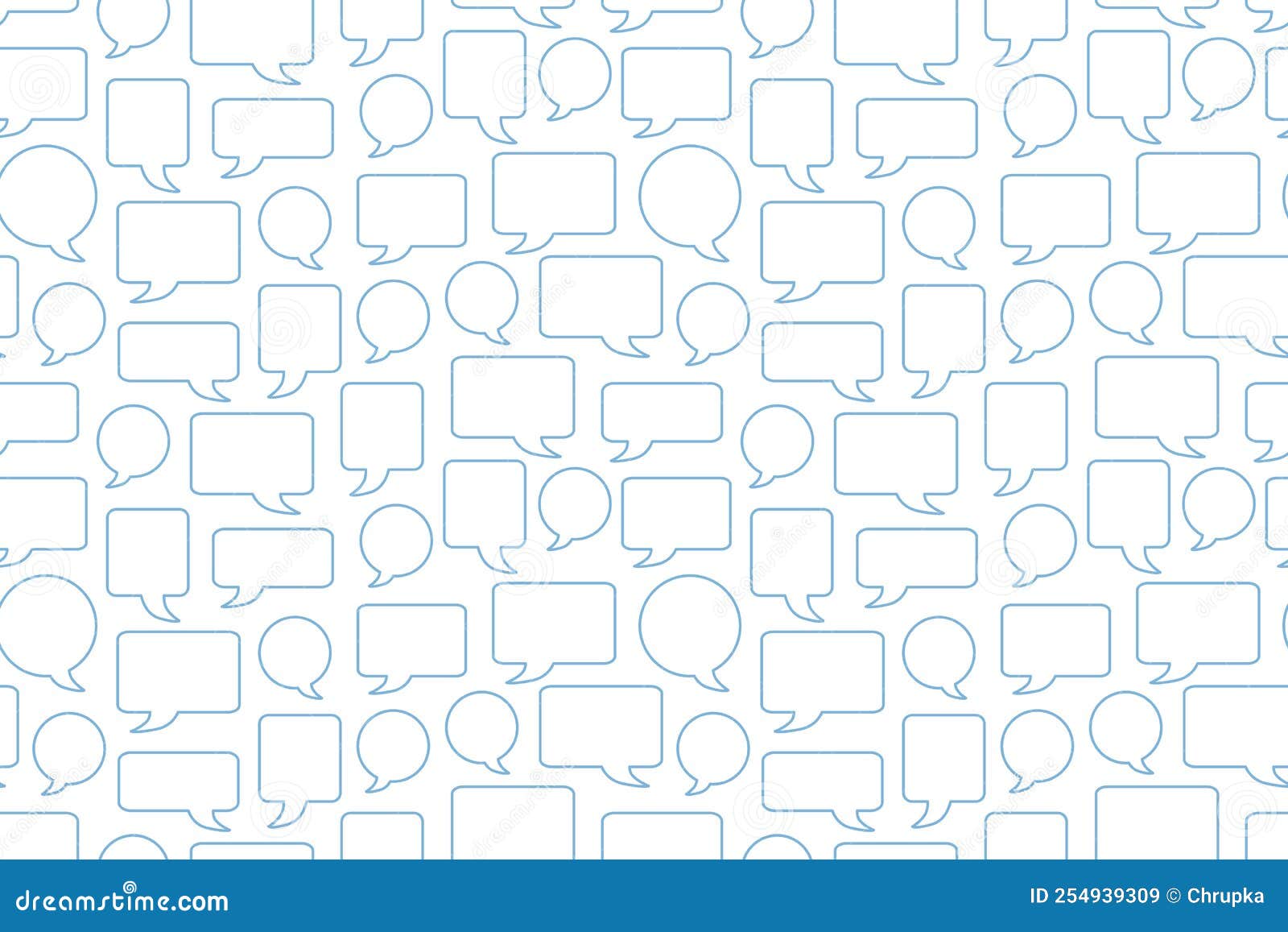 Seamless Pattern with Speech Bubbles, Chat Windows Stock Vector ...