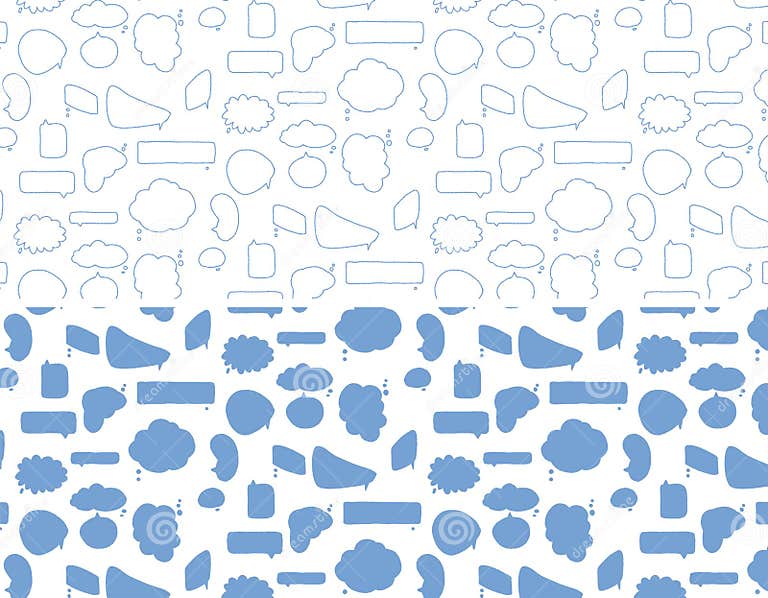 Seamless Pattern with Speech Bubbles . Message Boxes Stock Vector - Illustration of endless ...