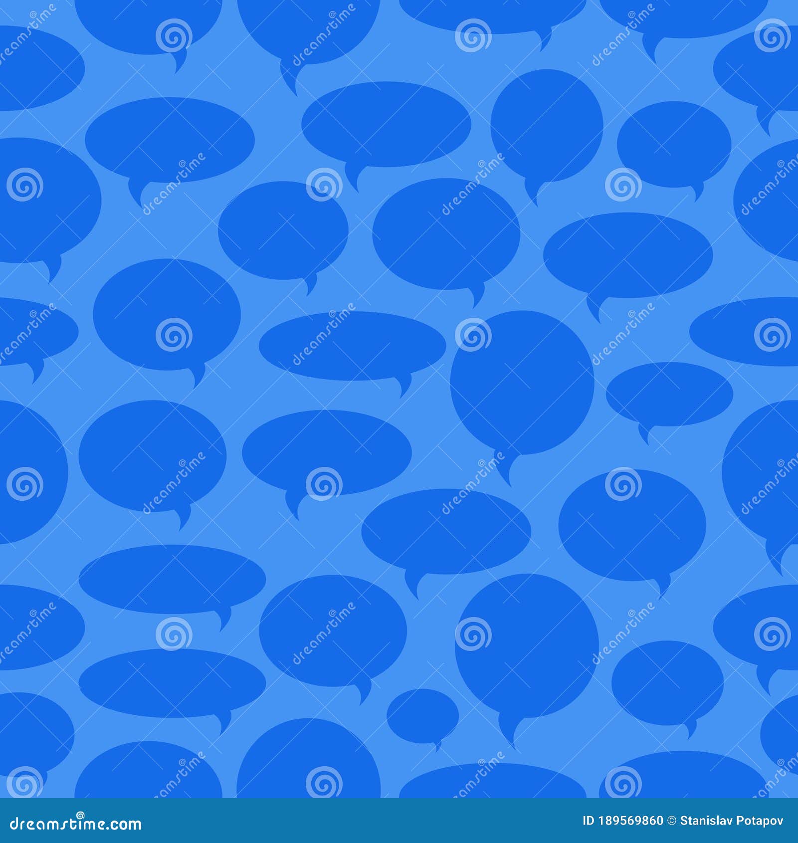 Seamless Pattern with Speech Bubbles Stock Vector - Illustration of ...