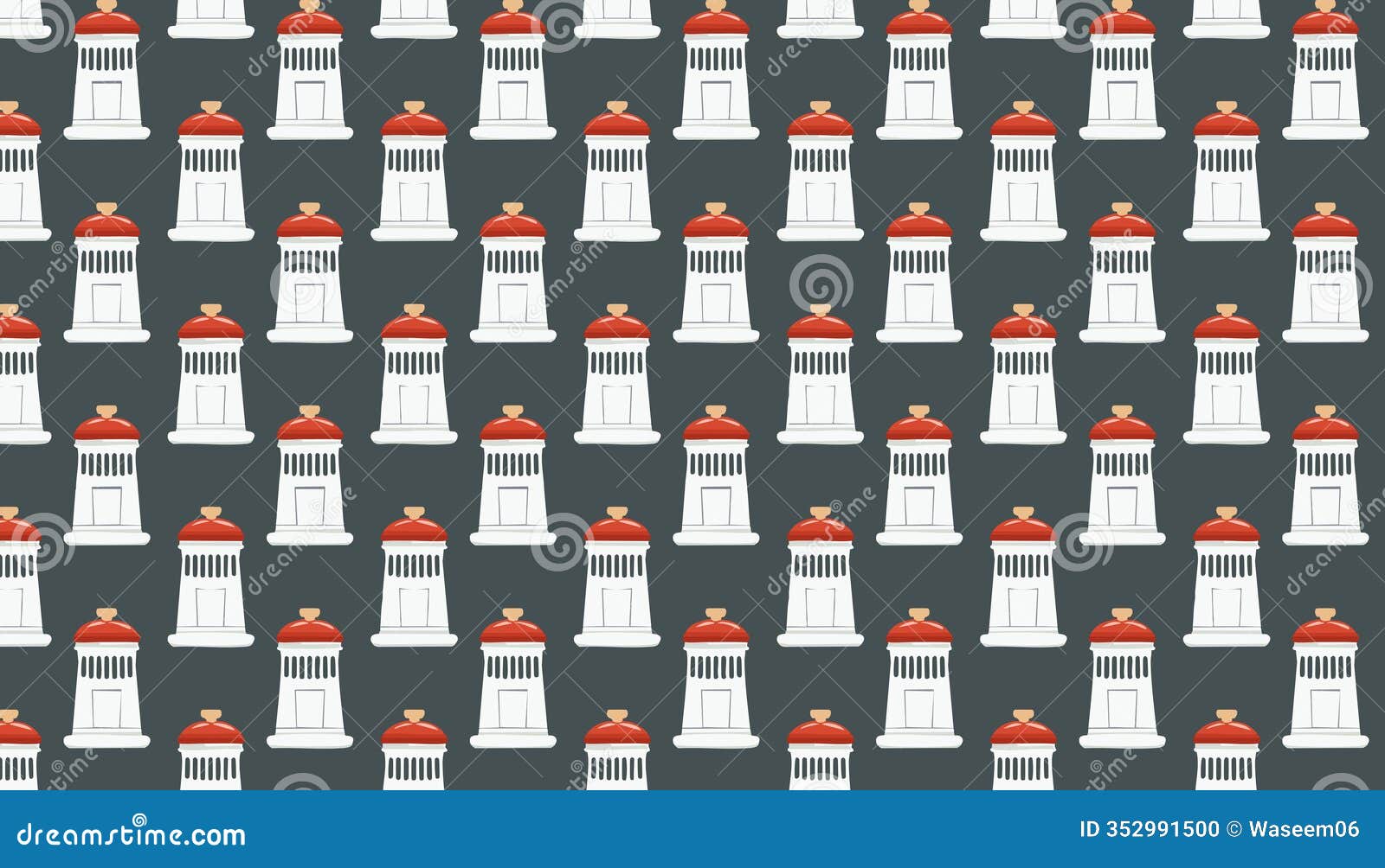 Seamless Pattern with Spice Rack or Holder. Vector Illustration in Flat ...
