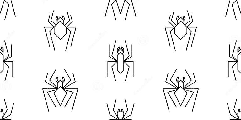Seamless Pattern with Spiders Stock Vector - Illustration of dangerous ...
