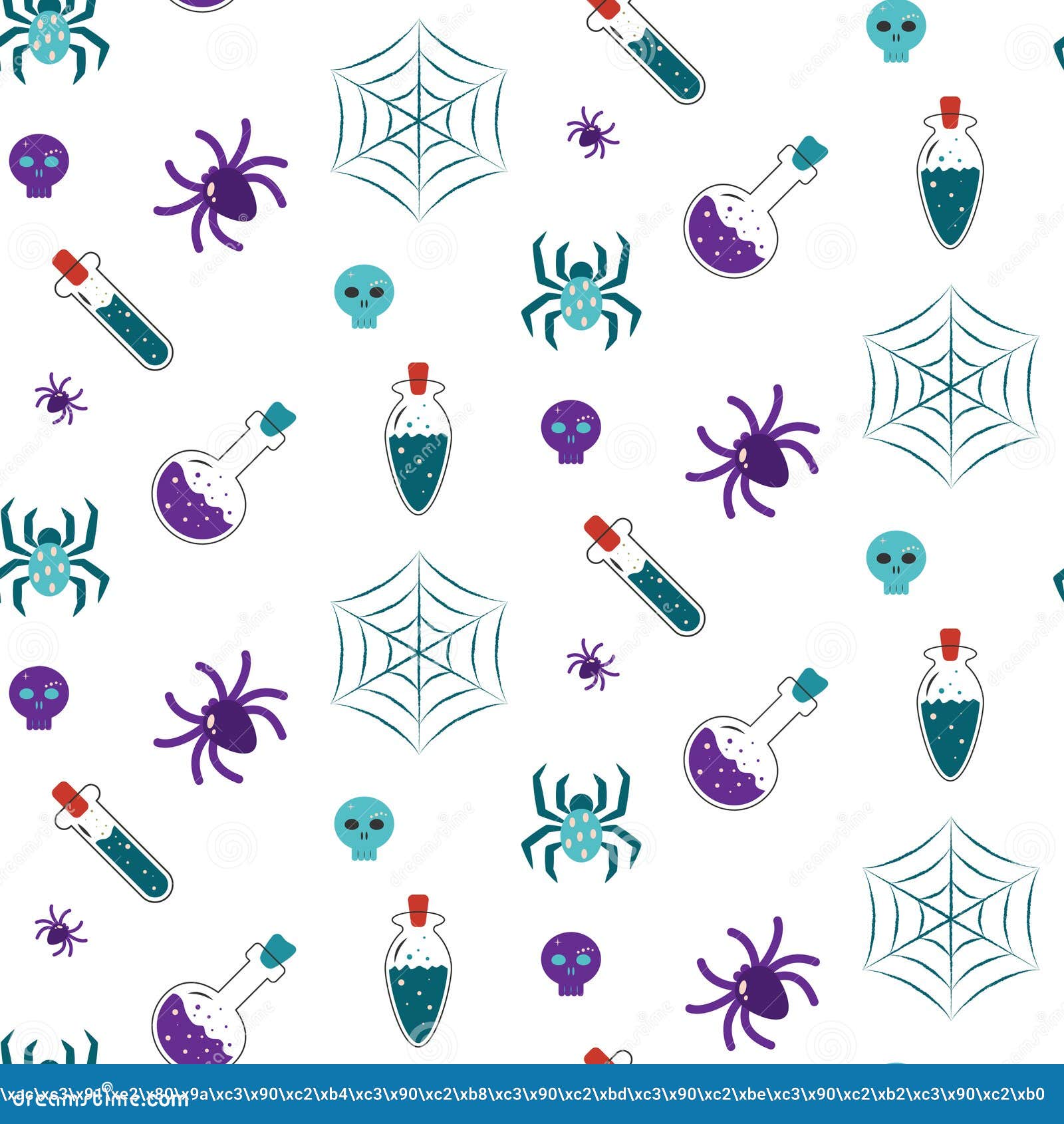 Spiders And Spider Web Cartoon Vector | CartoonDealer.com #57245947