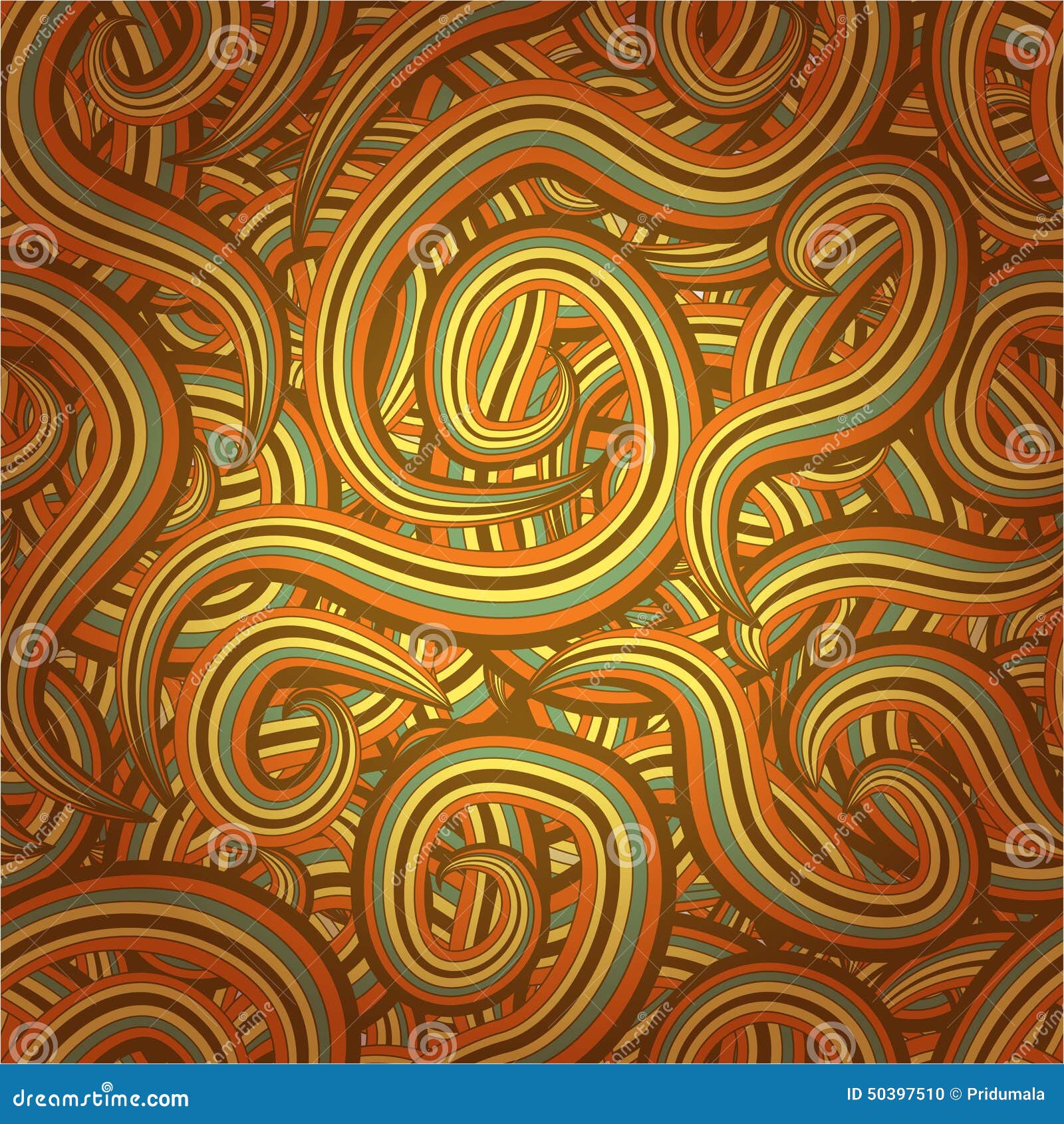 Seamless Pattern with Spiral Elements Stock Vector - Illustration of ...