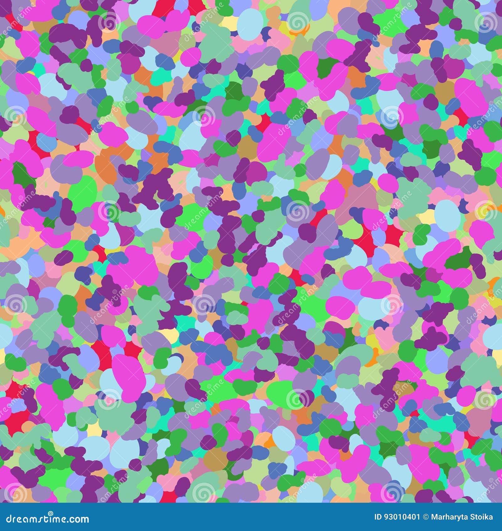 Seamless Pattern with Splashes of Paint. Multicolor Spots and Blots ...