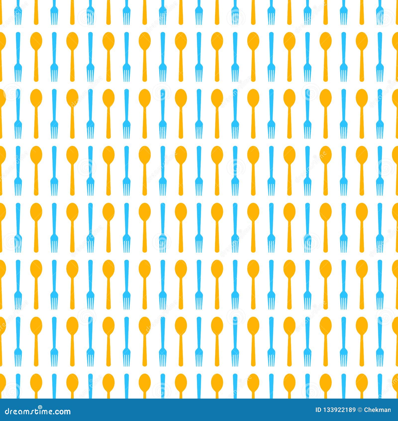 Seamless Pattern with Spoons and Forks. Vector Illustration Stock ...