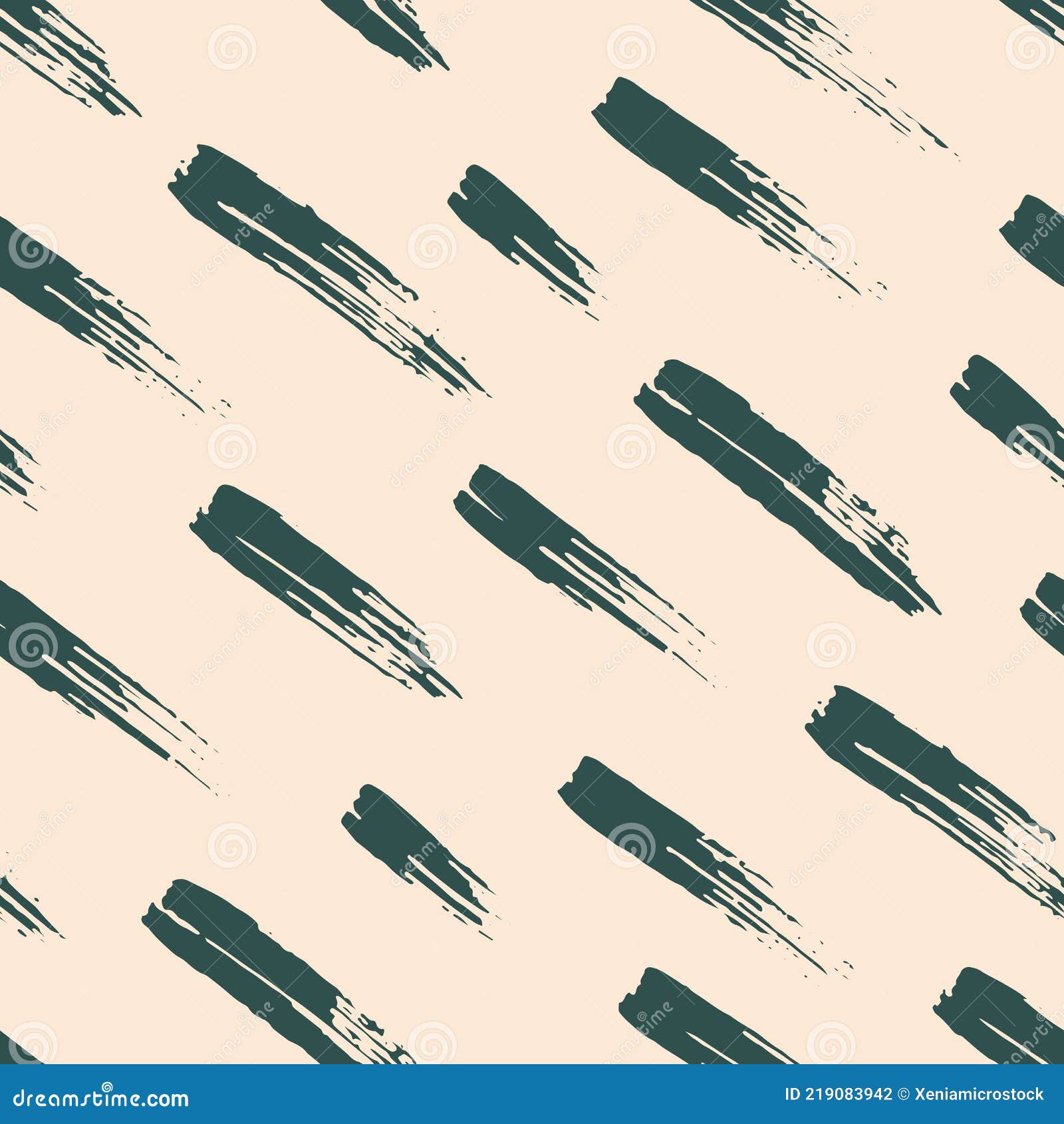 Seamless Pattern with Spots, Stripes, Strokes Painted with Ink and ...