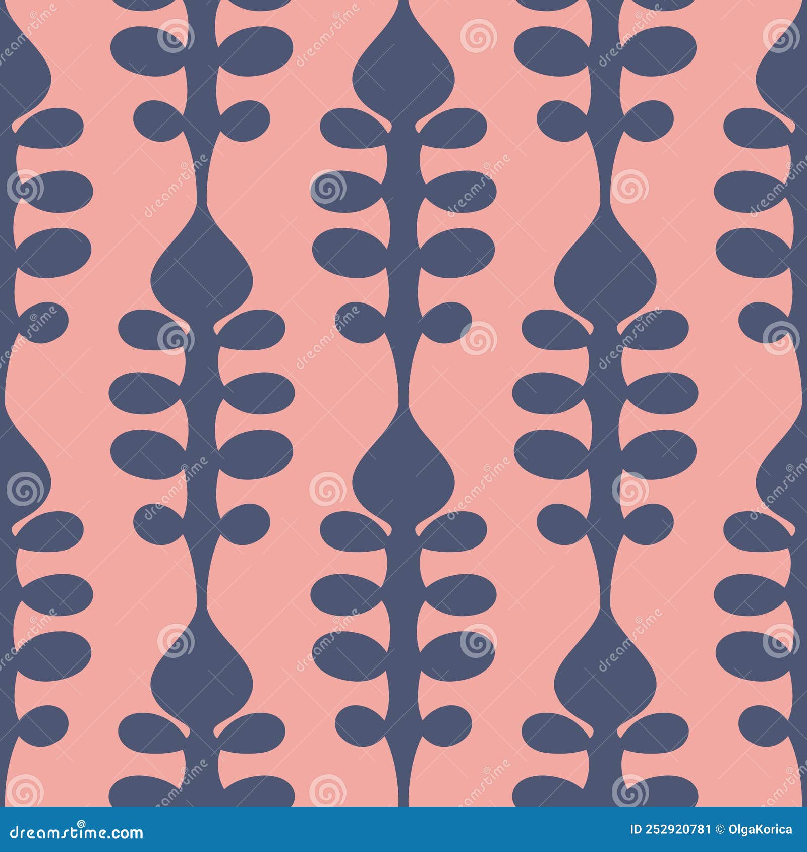 Seamless Pattern Sprig Plant Abstract Background for Textile Stock ...