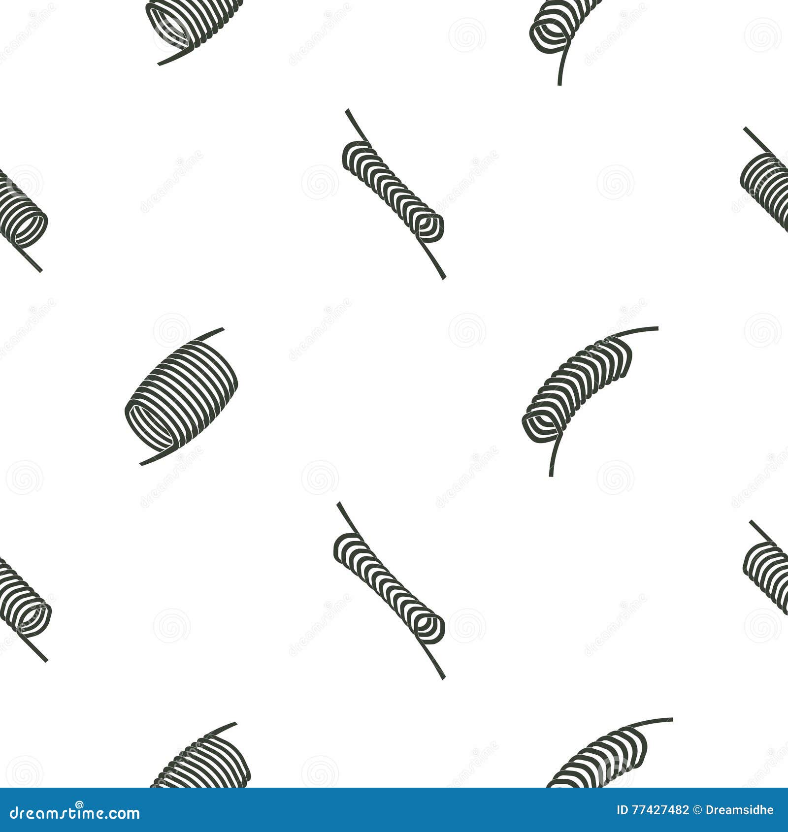 Seamless Pattern with Springs Stock Vector - Illustration of shape ...