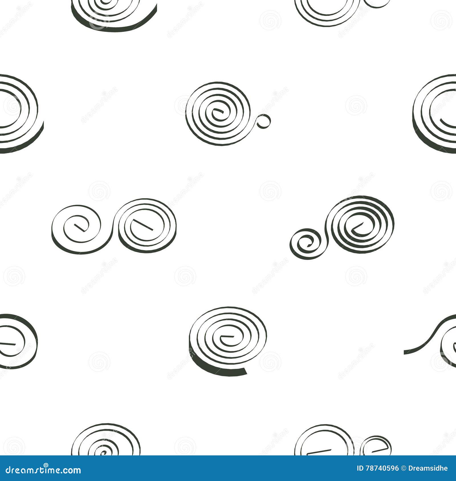 Seamless Pattern with Springs Stock Vector - Illustration of cord ...