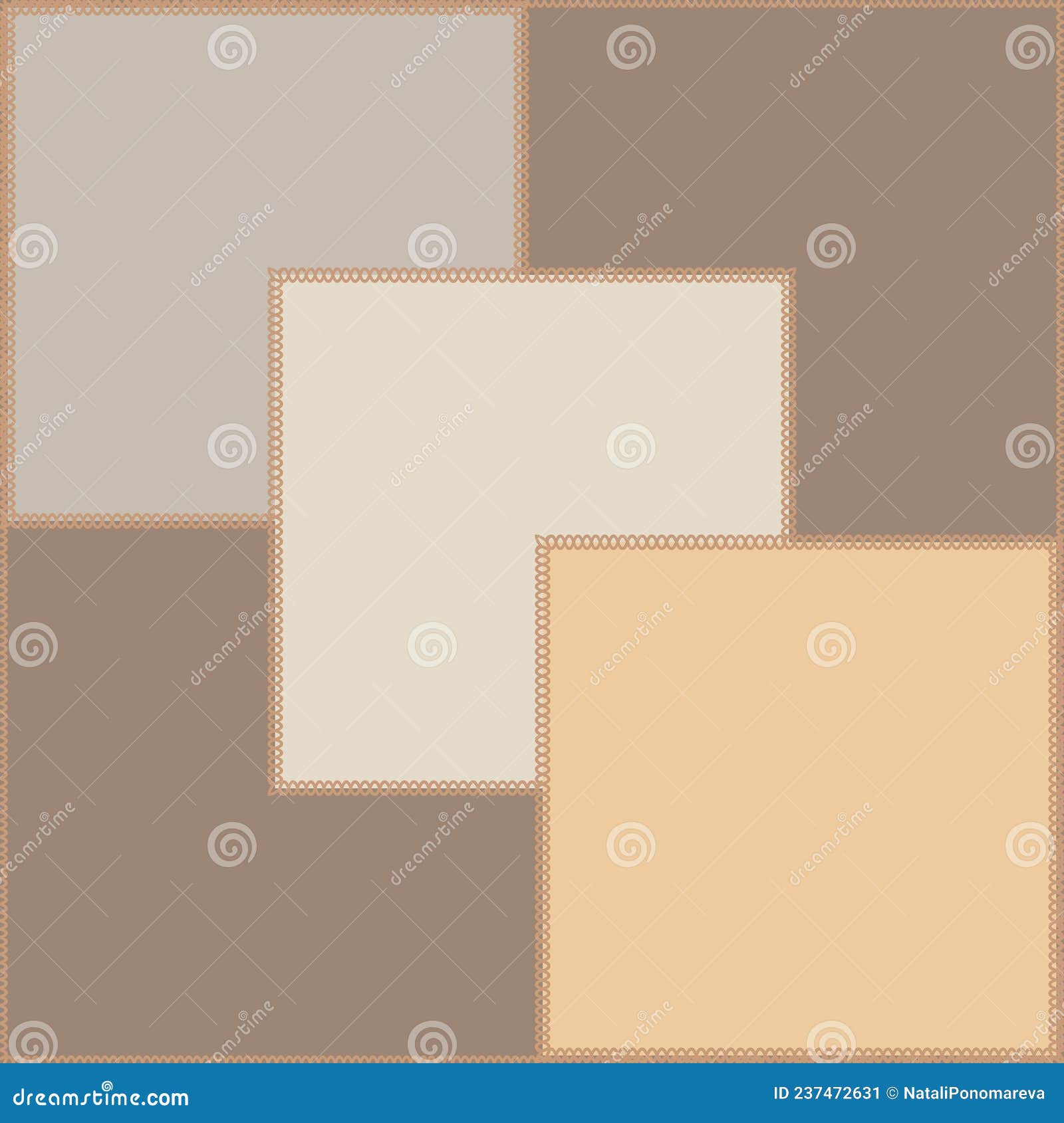 Seamless Pattern on a Square Background - Patchwork Quilt. Design Element. Stock Vector ...