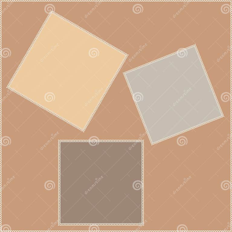 Seamless Pattern on a Square Background - Patchwork Quilt. Design Element. Stock Vector ...