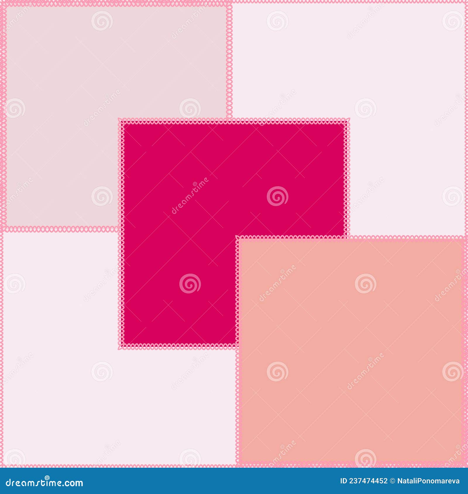 Seamless Pattern on a Square Background - Patchwork Quilt. Design Element. Stock Vector ...