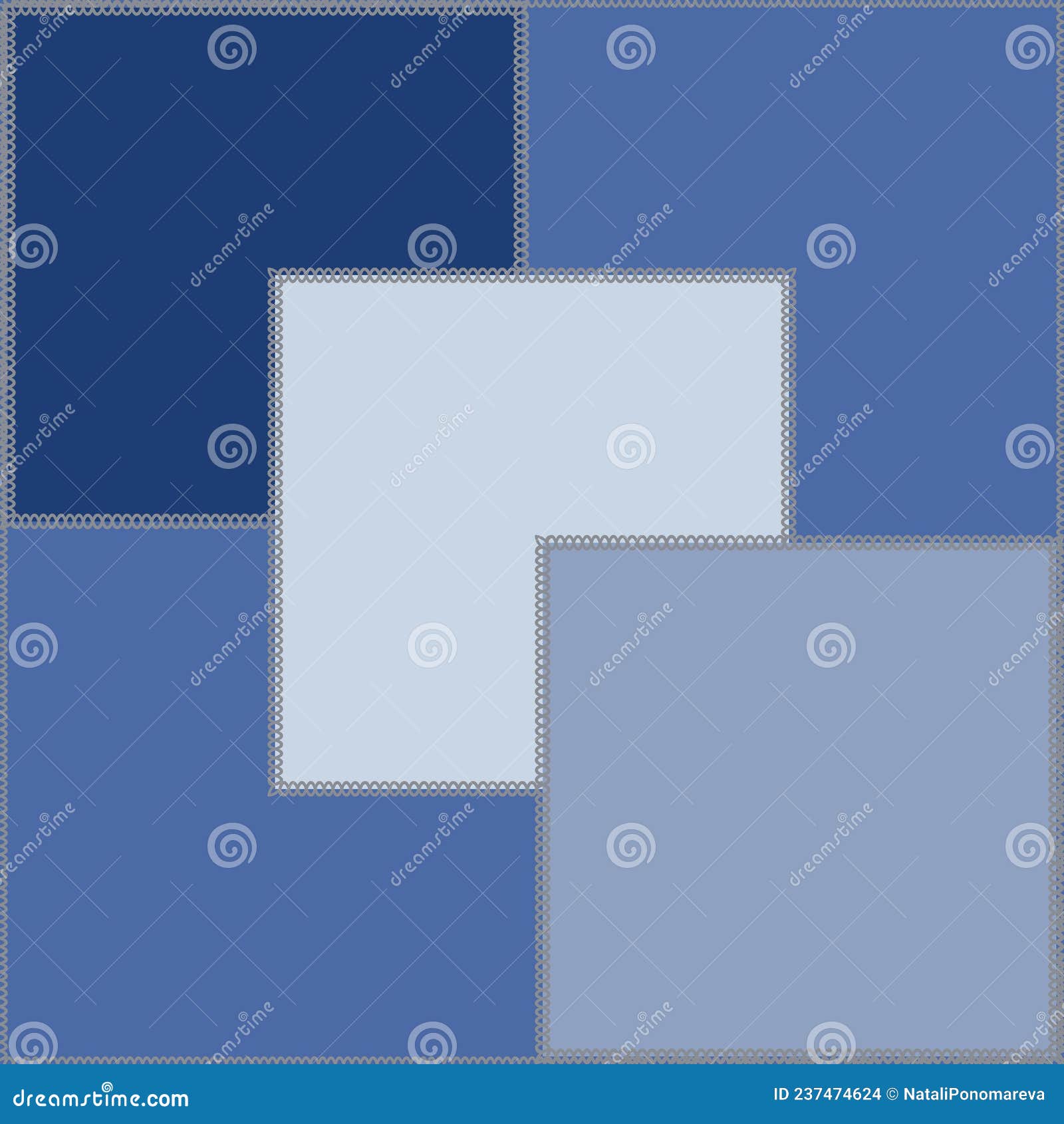 Seamless Pattern on a Square Background - Patchwork Quilt. Design Element. Stock Vector ...