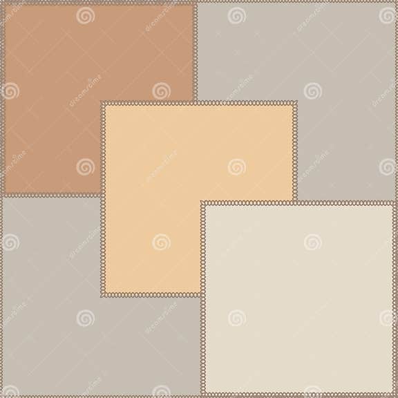 Seamless Pattern on a Square Background - Patchwork Quilt. Design Element. Stock Vector ...