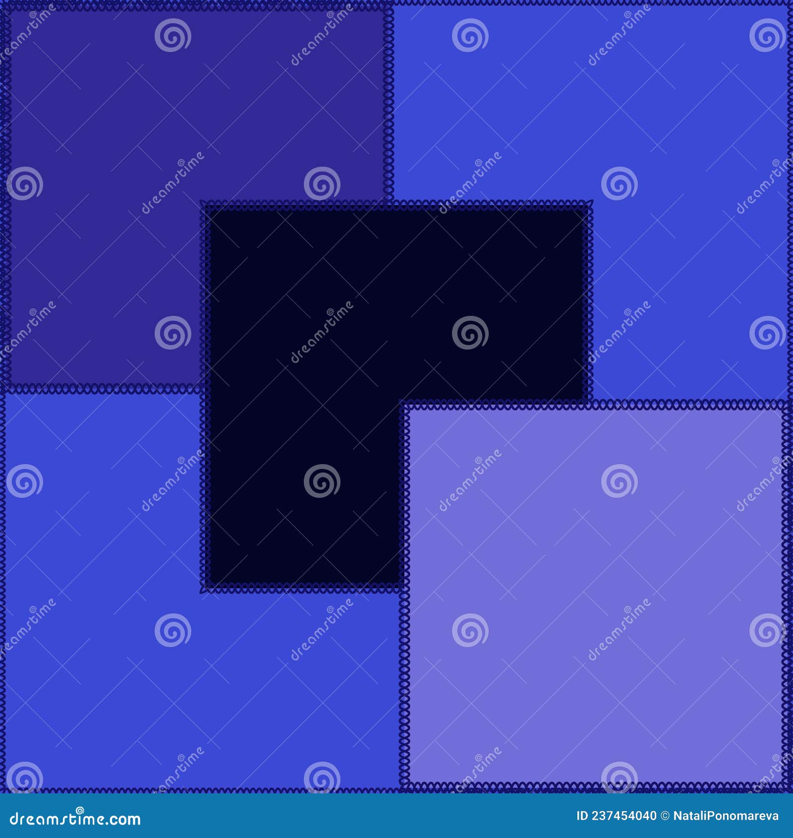 Seamless Pattern on a Square Background - Patchwork Quilt. Design Element. Stock Vector ...