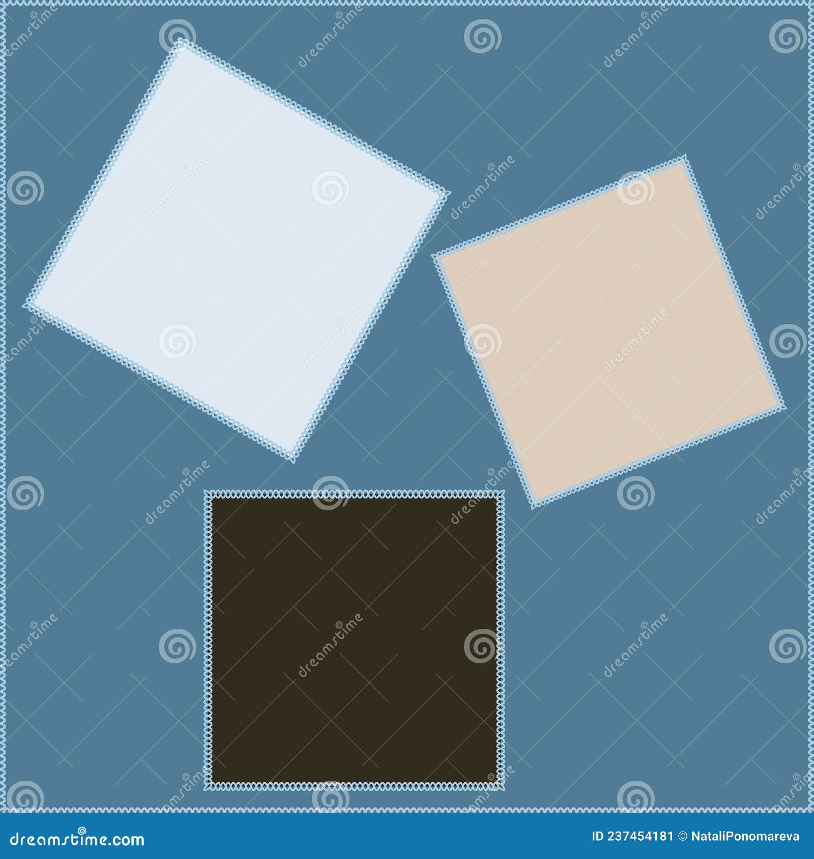 Seamless Pattern on a Square Background - Patchwork Quilt. Design Element. Stock Vector ...