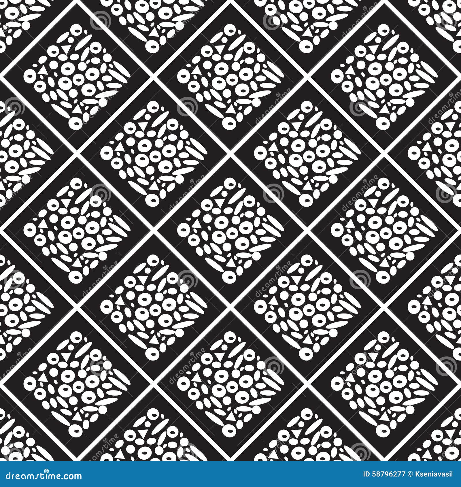 Seamless Pattern of Squares Inside a Different Shape Stock Vector ...