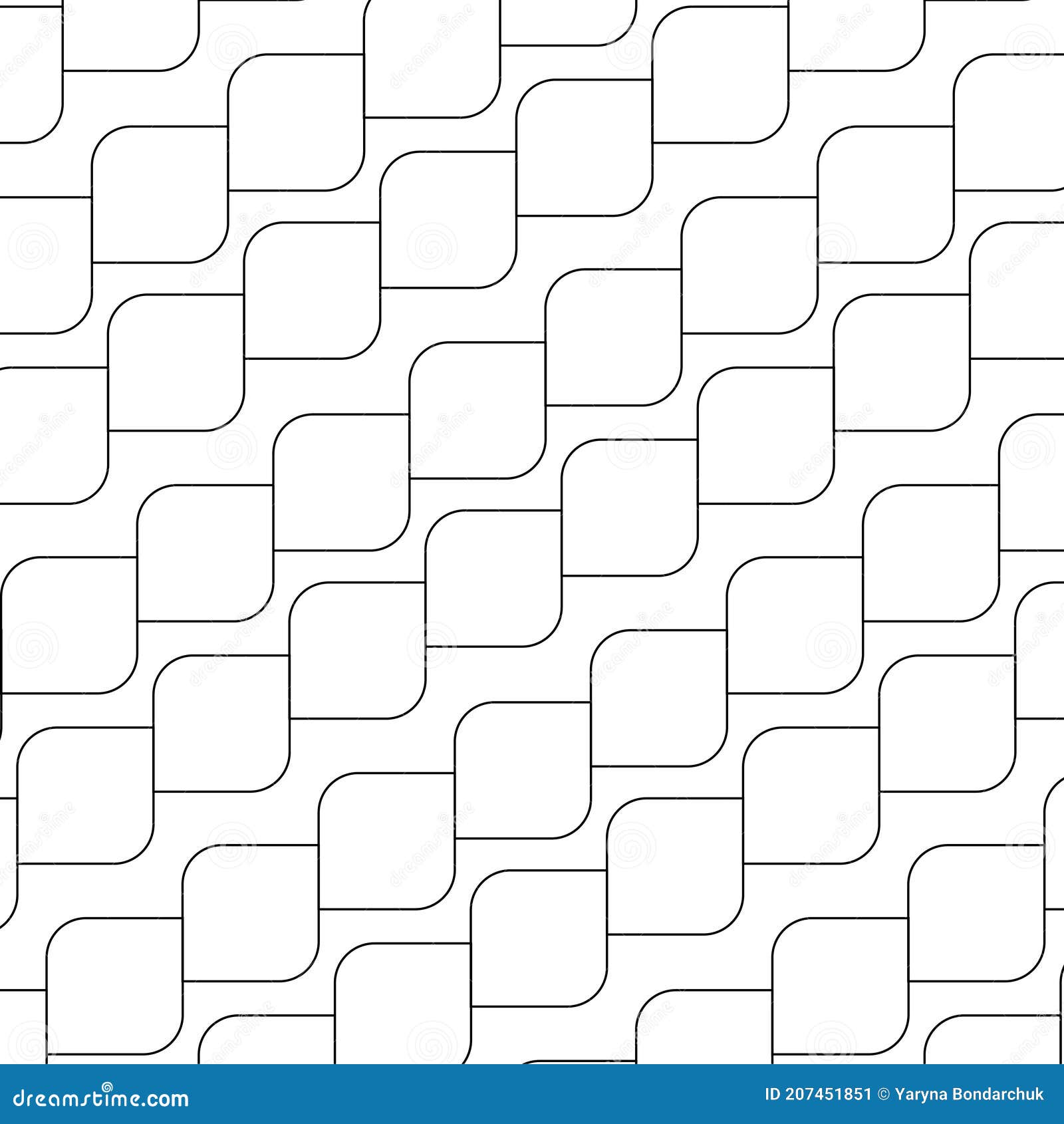 Seamless Pattern of Squares with Two Rounded Corners. Stock Vector ...