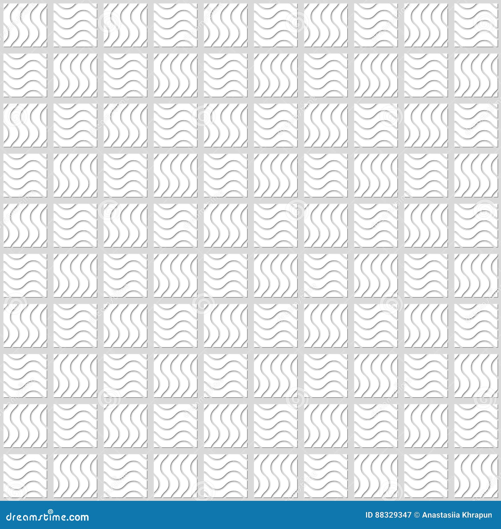 Seamless Pattern of Squares. Wavy Wallpaper Stock Vector - Illustration ...