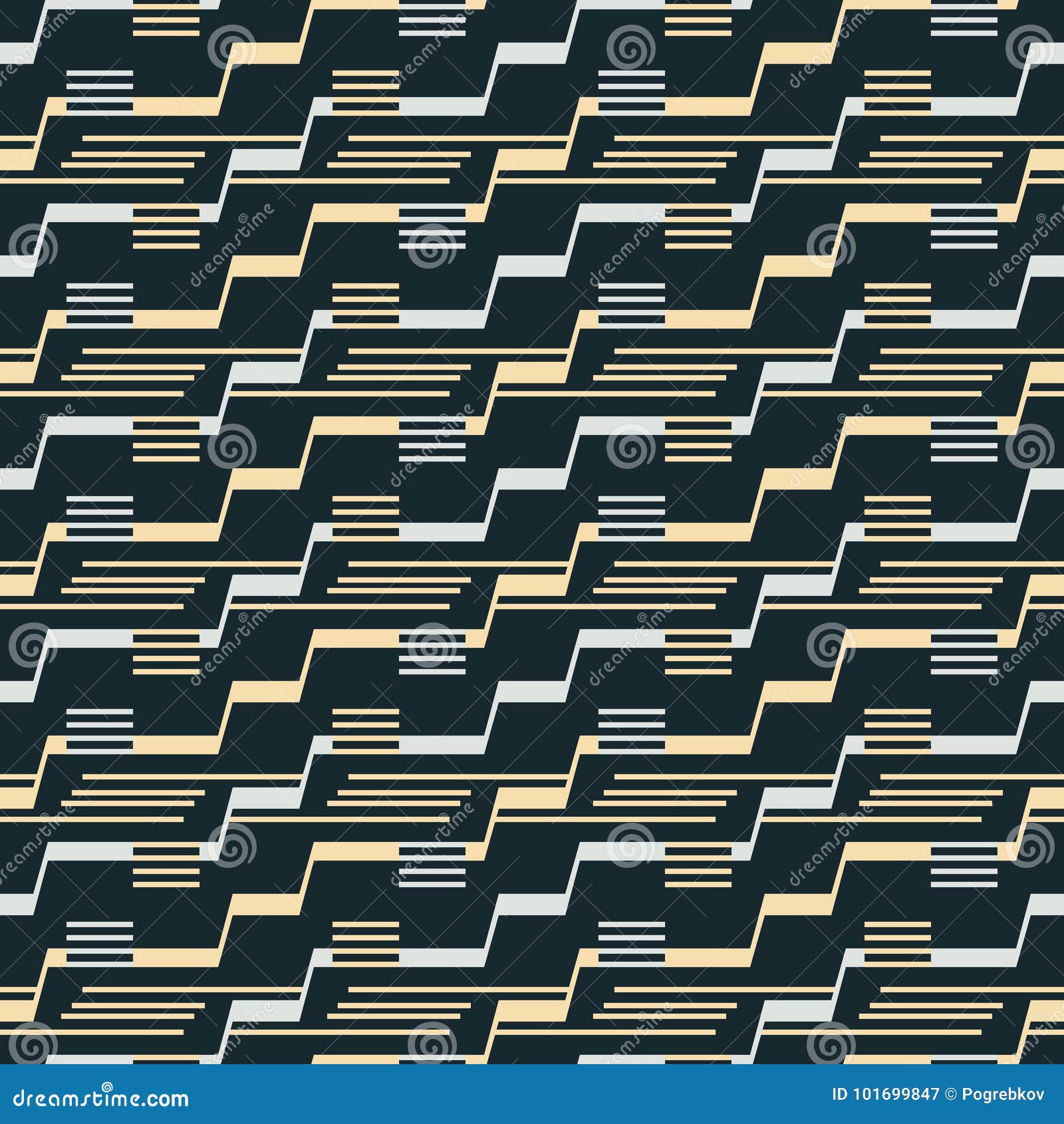 Seamless Pattern of Stair Step Lines and Parallel Segments Stock Vector ...