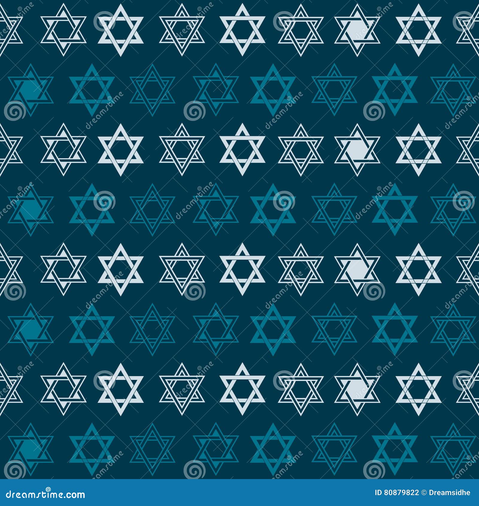 Seamless Pattern with Star of David Traditional Jewish Symbol Stock ...