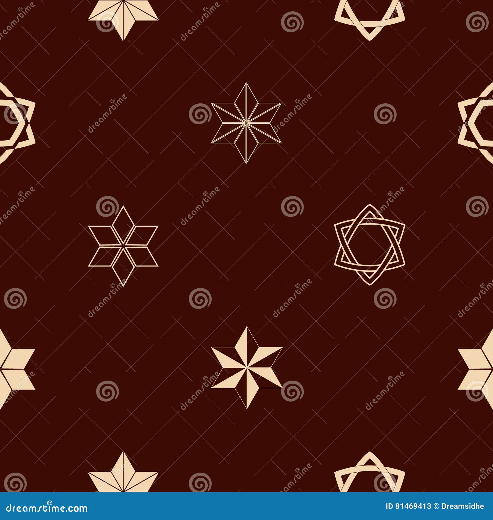Seamless Pattern with Star of David Traditional Jewish Symbol Stock ...