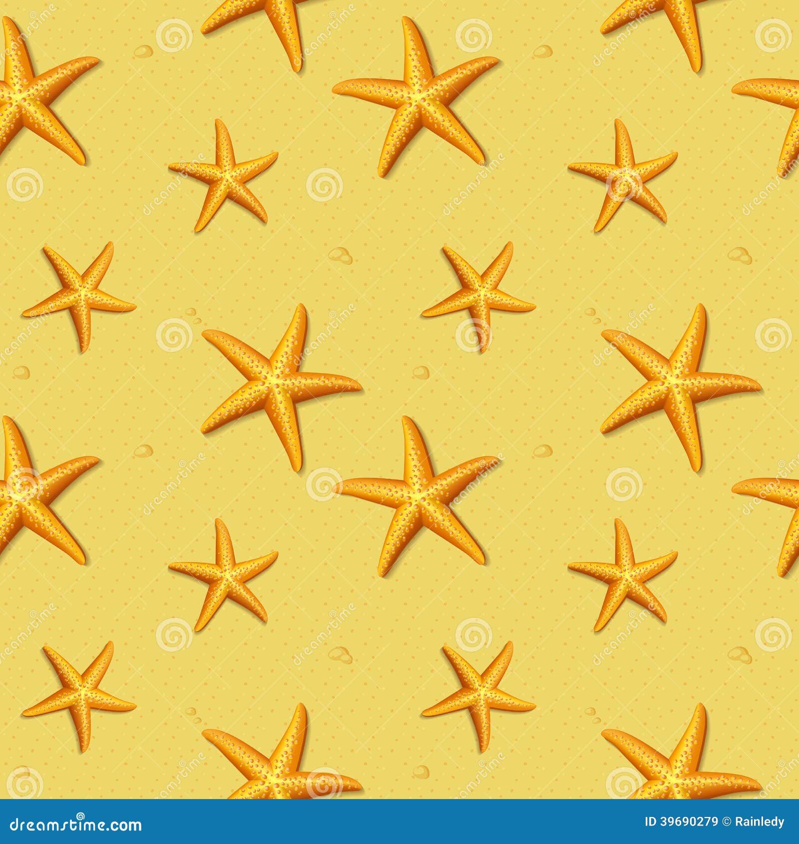 Seamless Pattern with Starfish. Vector Illustration. Stock Vector ...