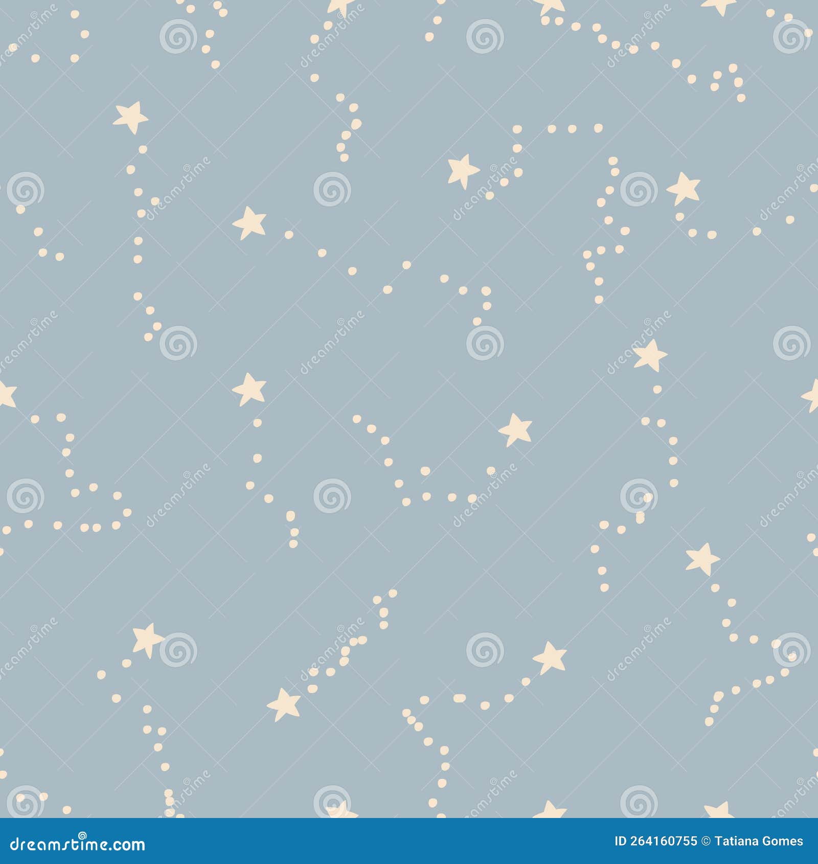 Seamless Pattern, Starry Sky. Background of White Stars and Dots Stock ...