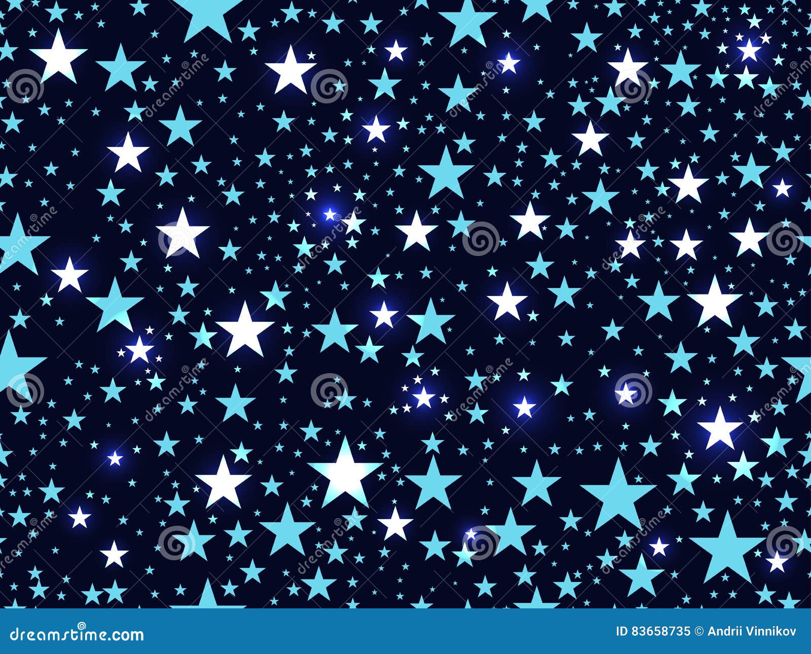 Seamless Pattern with Stars, Deep Space. Vector Stock Vector ...