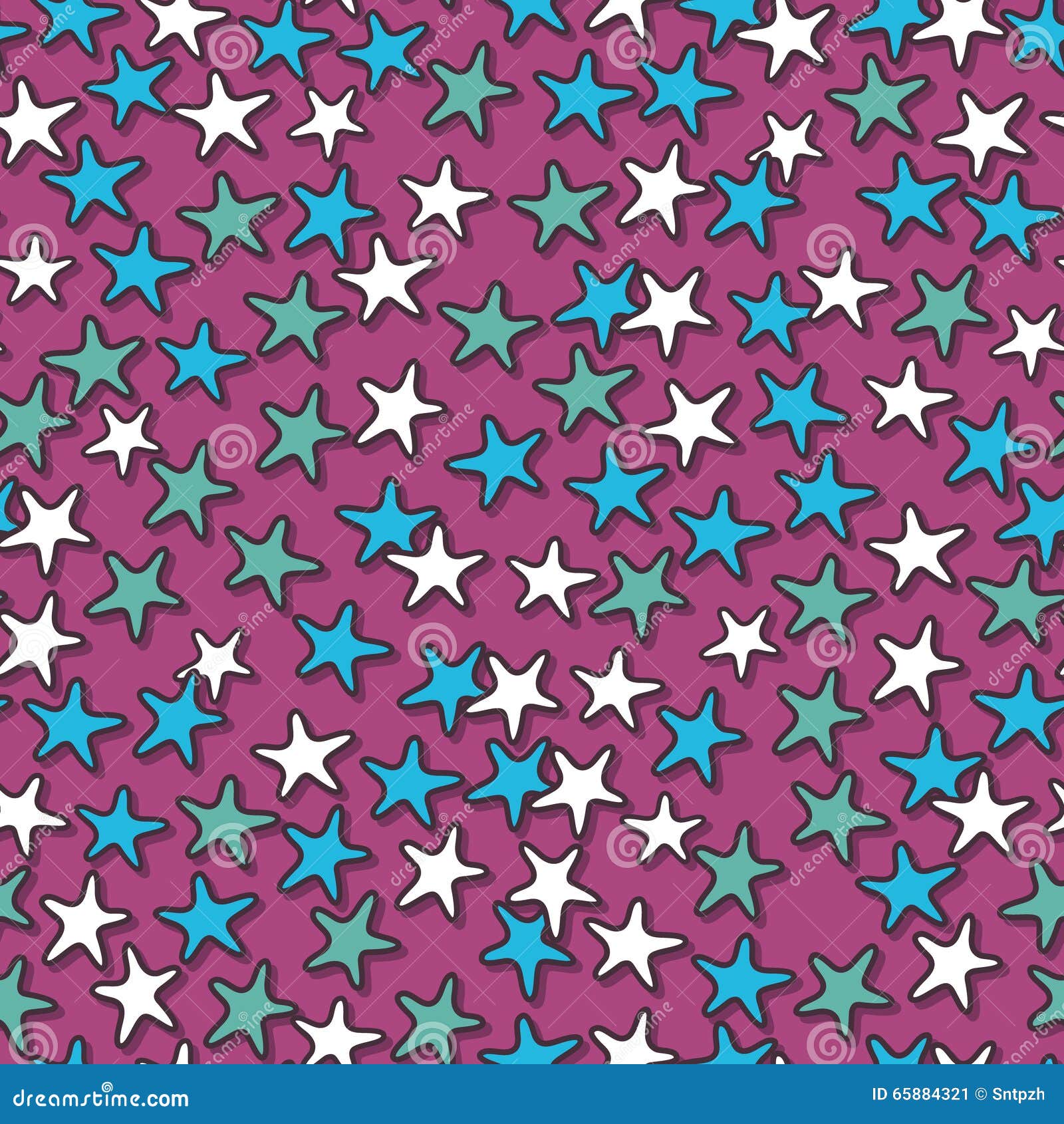 Seamless Pattern with Stars Stock Vector - Illustration of celebrate ...