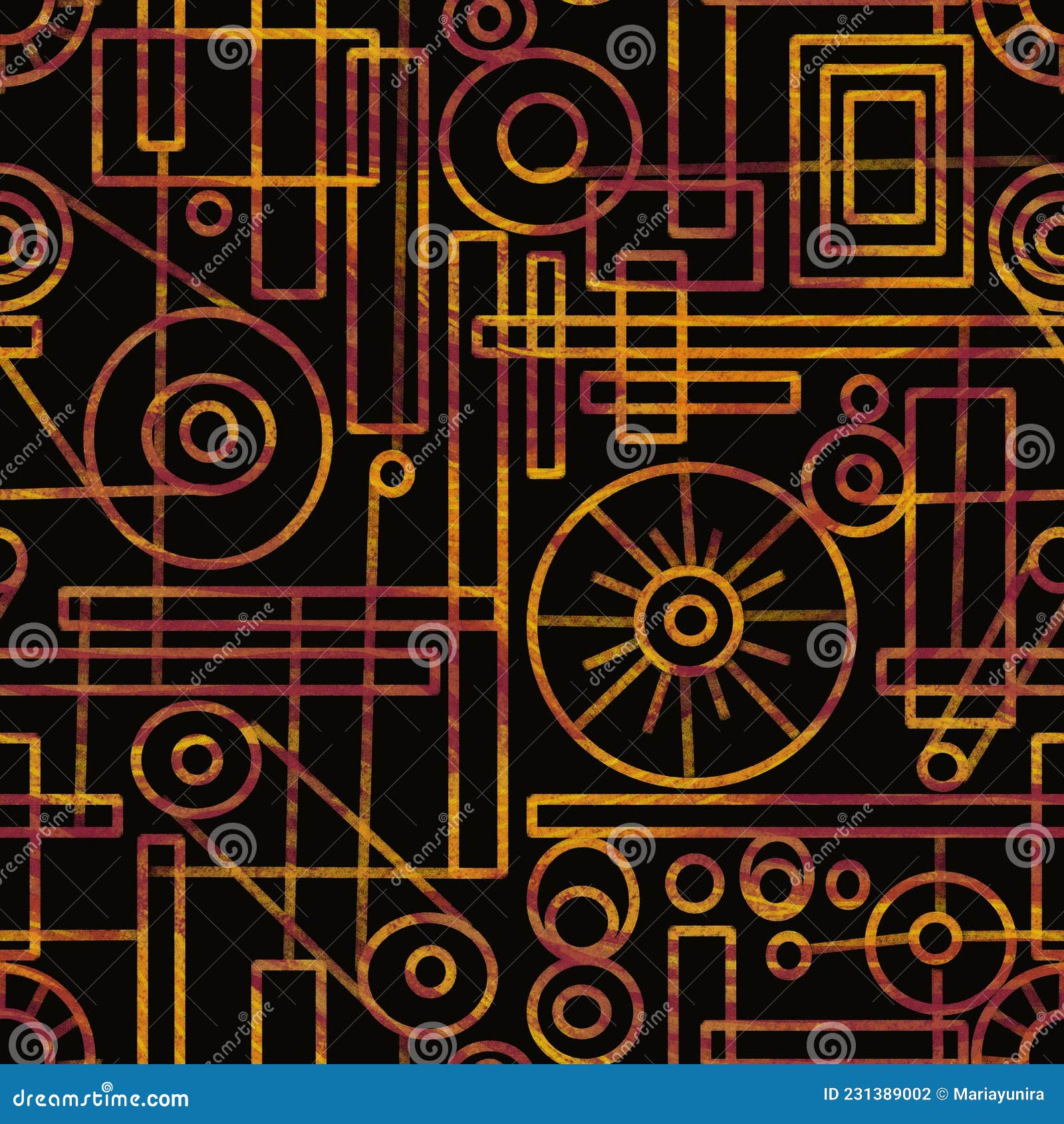 Seamless Pattern Steampunk Style Illustrations Stock Illustration ...