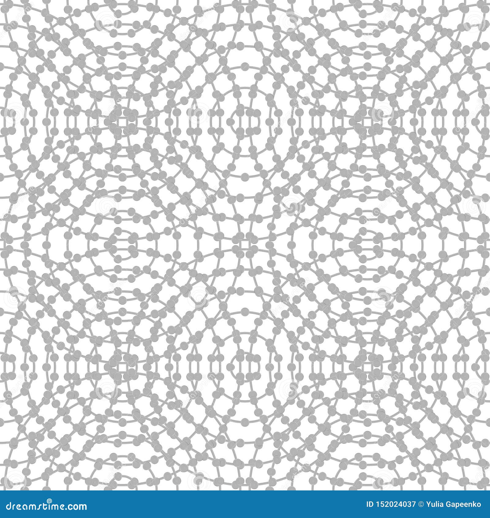 Seamless Pattern of Steel, Silver Chains. Vector Illustration Stock ...