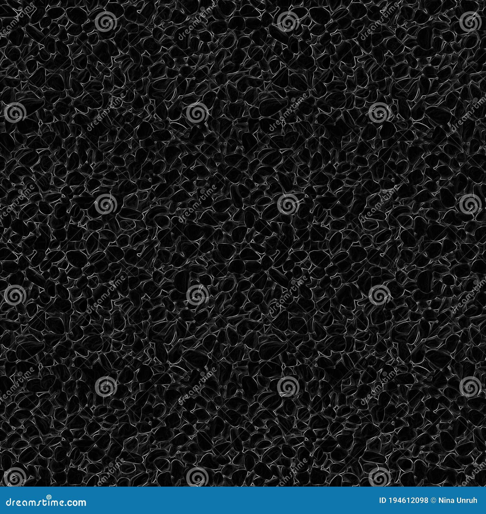 Seamless Pattern of Stones or Pebbles in Black.Square Background,like ...