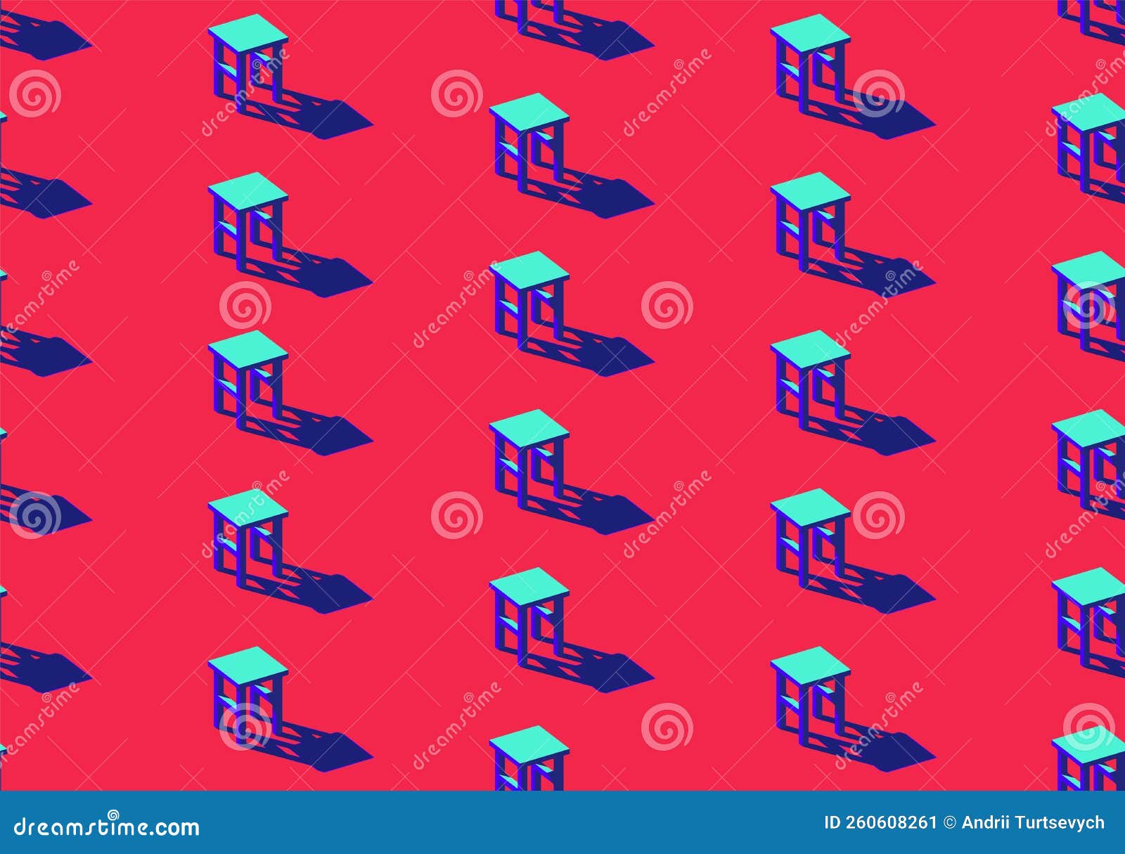 Seamless Pattern of Stools, Punchy Forms and Colors that Demand ...