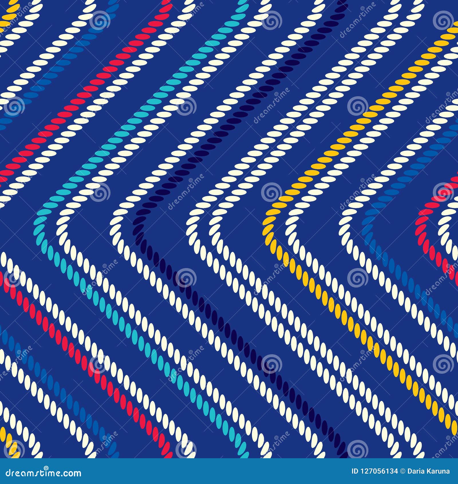 Seamless Pattern with Straight Angles. Curved Threads and Ropes ...