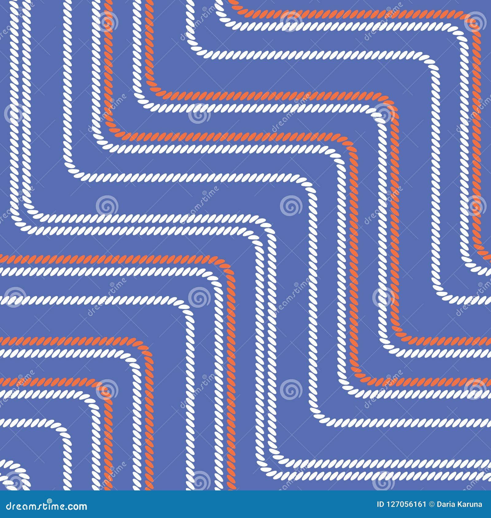 Seamless Pattern with Straight Angles. Curved Threads and Ropes ...