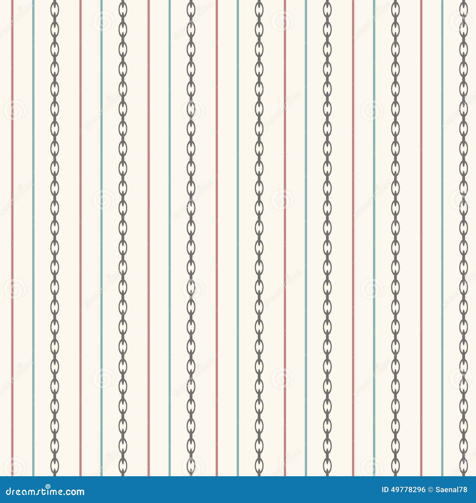 Seamless Pattern with Straight Lines and Anchor Chain Stock Vector ...