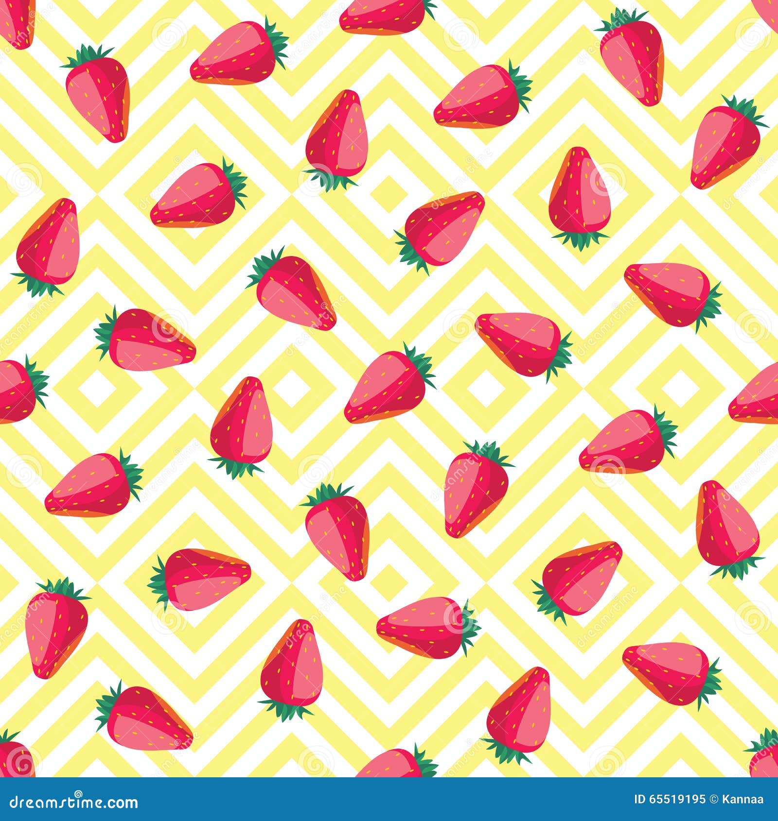 Seamless Pattern with Strawberries. Vector Illustration Stock Vector ...