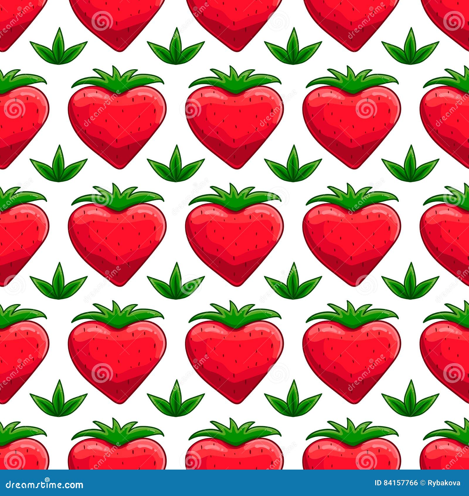 Seamless Pattern with Strawberry Stock Vector - Illustration of cartoon ...