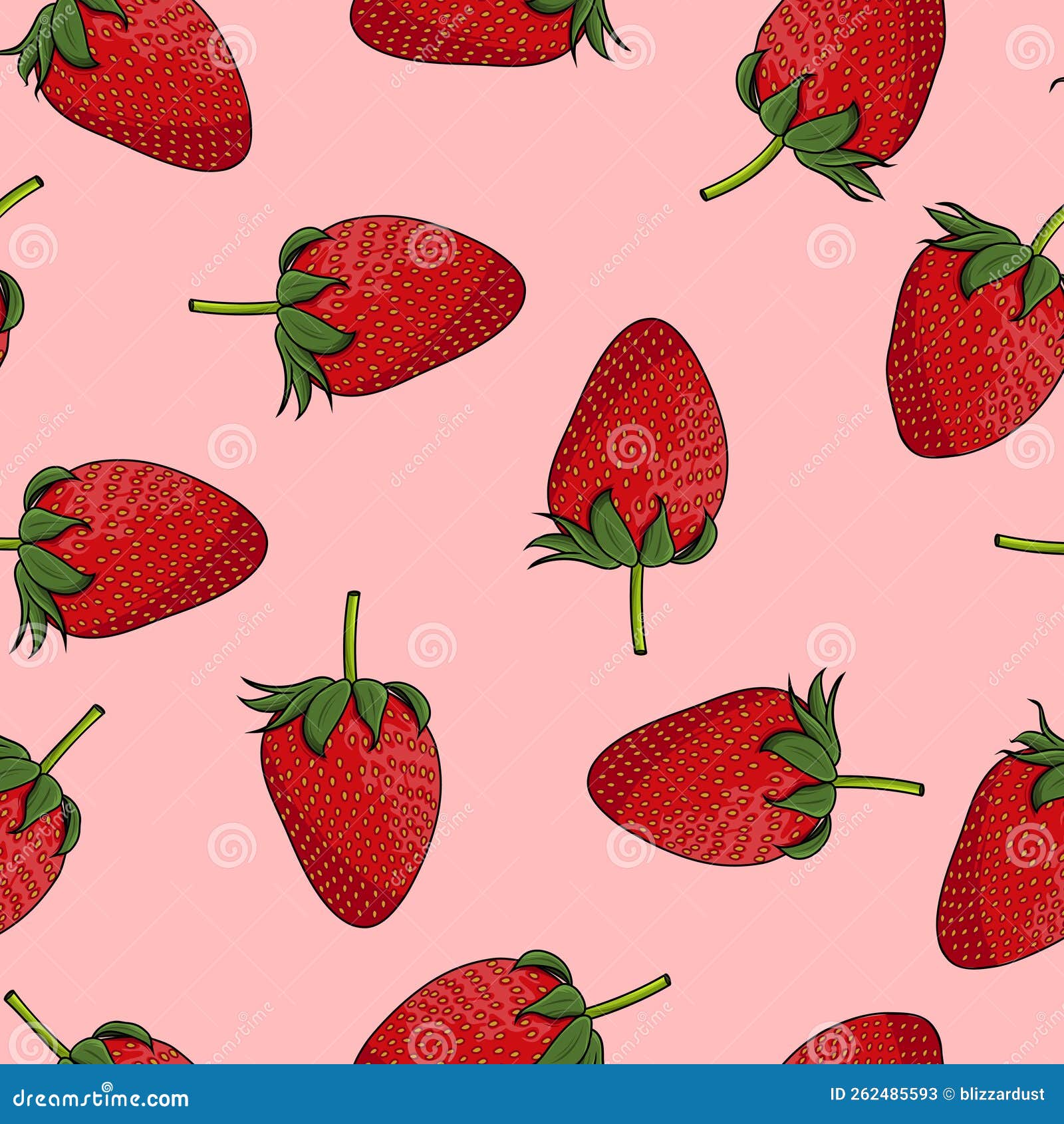 Illustration of Strawberry Pattern Background Isolated on Pink ...