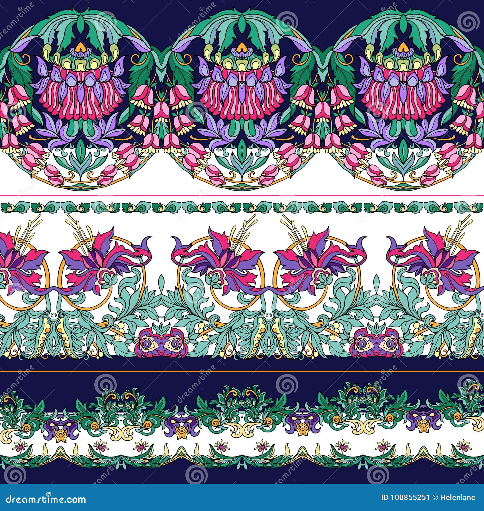 Medieval Floral Royal Pattern. Royalty-Free Cartoon | CartoonDealer.com ...